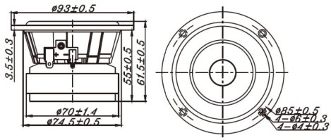 W3-2141 - 3" 纸盆 全音域 - TB Speaker